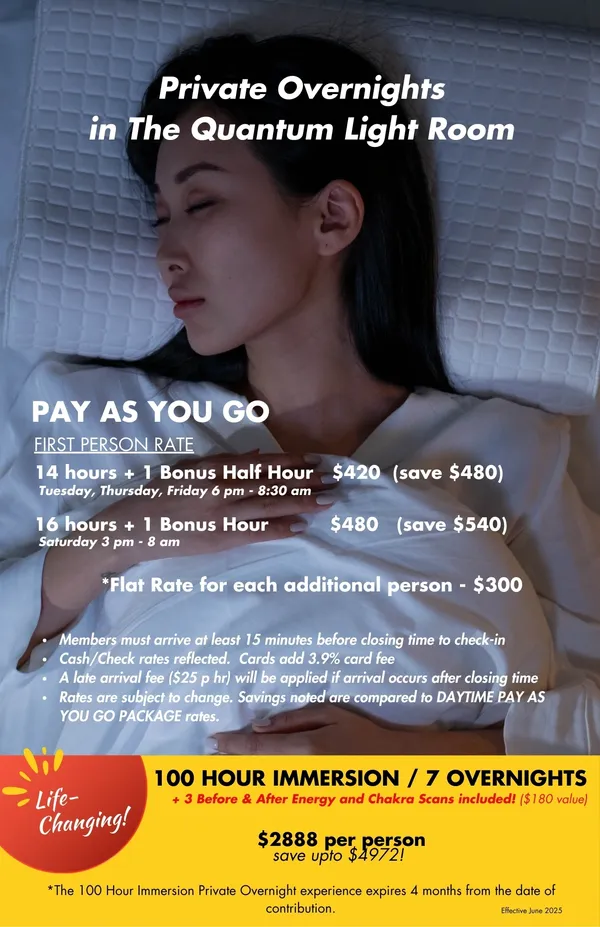 Private Overnight Options | Where Energy Aligns and Healing Begins